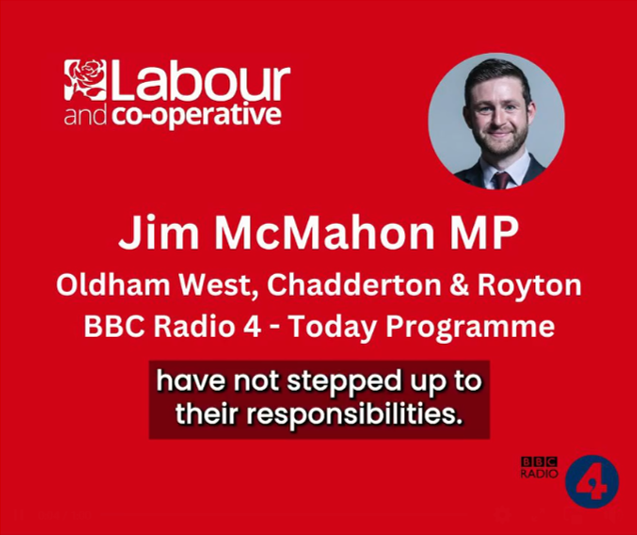 BBC Radio 4 Appearance – Jim McMahon OBE MP